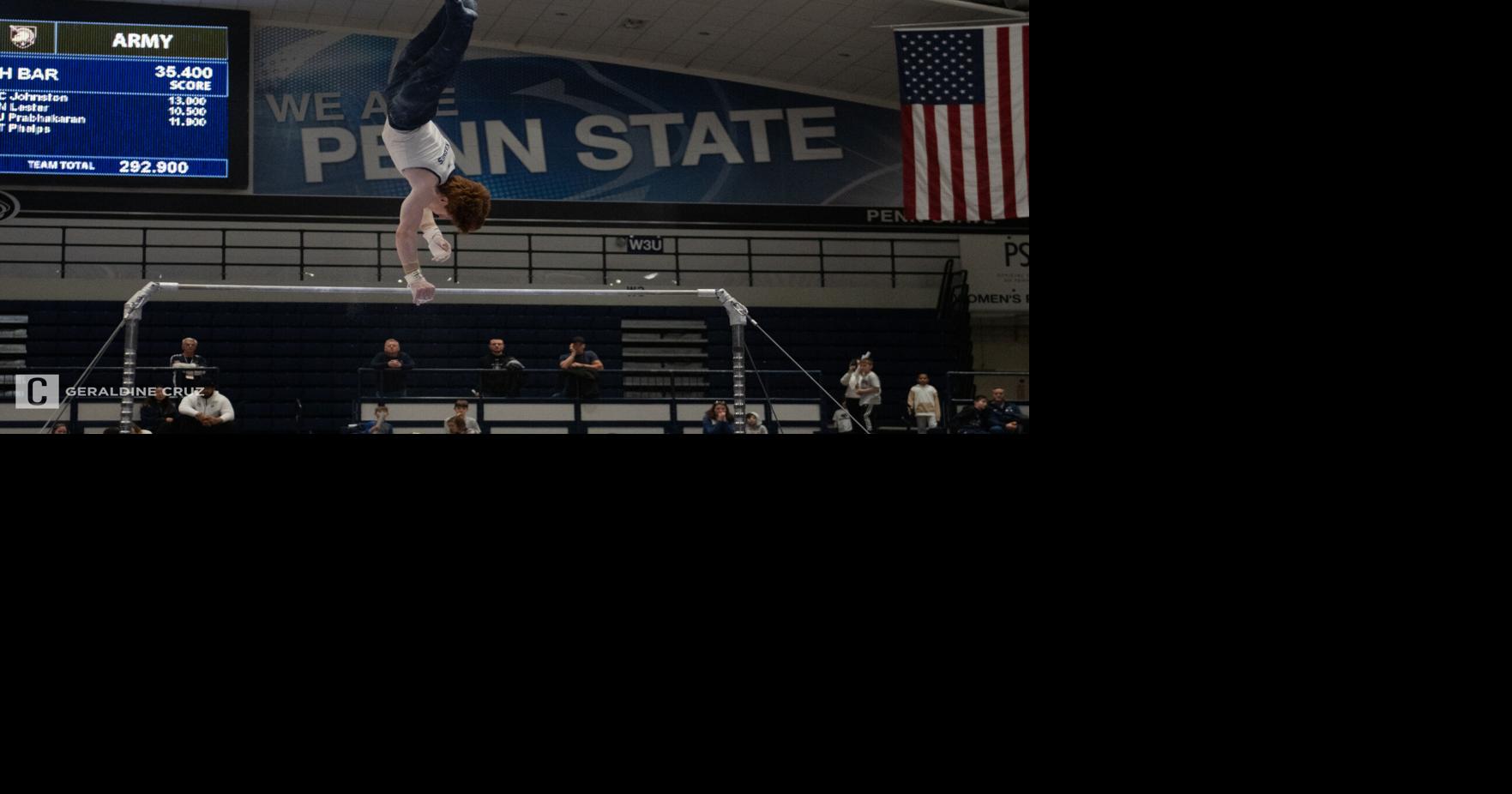 PSU Men's Gymnastics vs. Army, Josh Karnes Horizontal Bar Turn ...