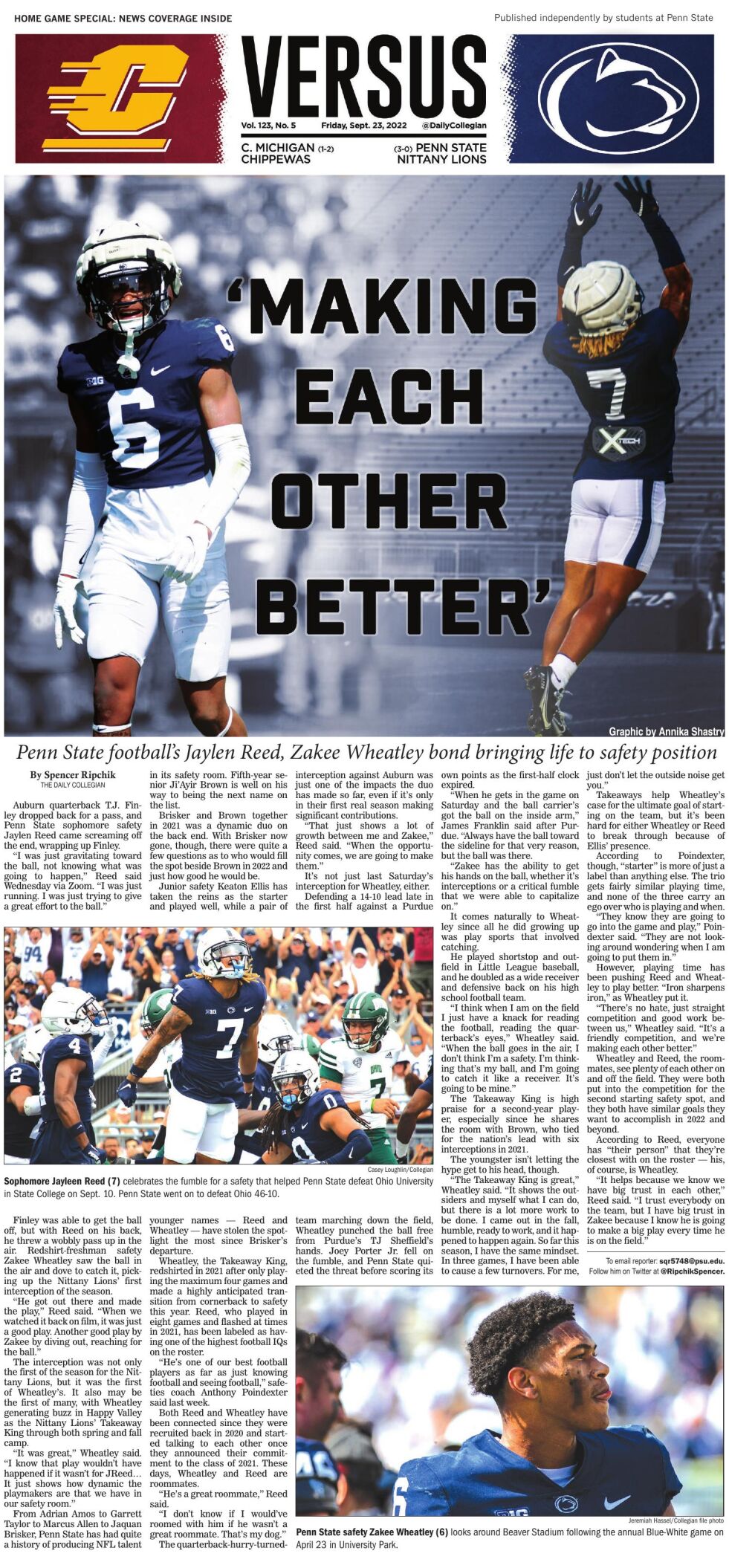 The Daily Collegian for Sept. 23, 2022 | Print Editions | Daily ...