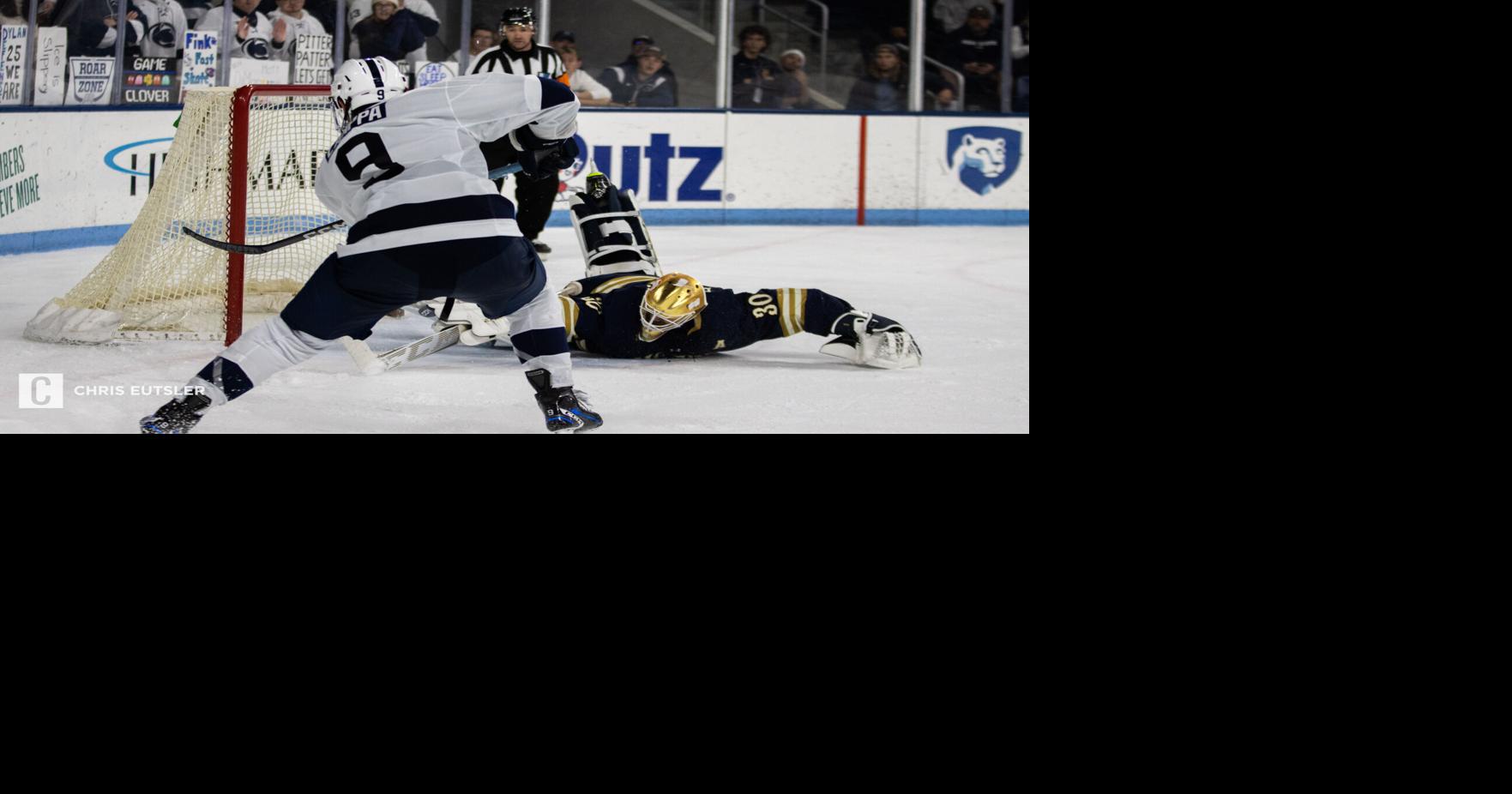 PSU Men's Hockey V. Notre Dame, Lamppa (9) scores goal in overtime ...