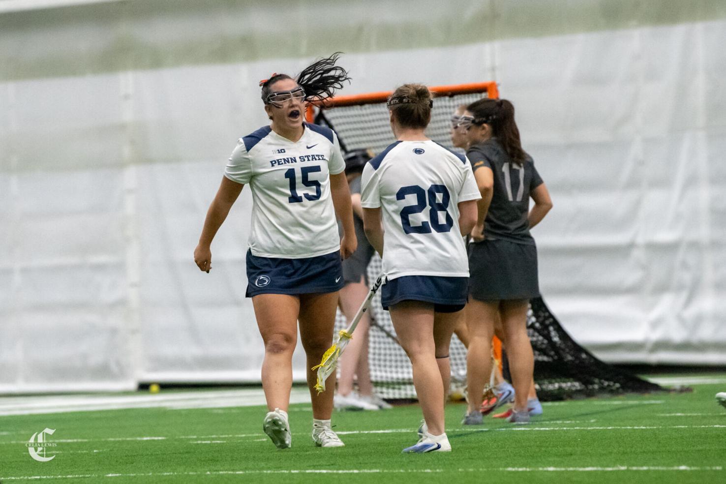 Women’s Lacrosse vs. Pitt, Emma Kelly celebrates 3rd goal ...