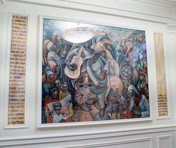 PHOTOS: Burrowes Building murals show off Penn State history ...