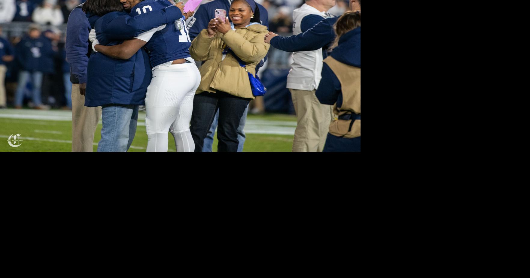 Football vs Nebraska, Nick Singleton hug | | psucollegian.com