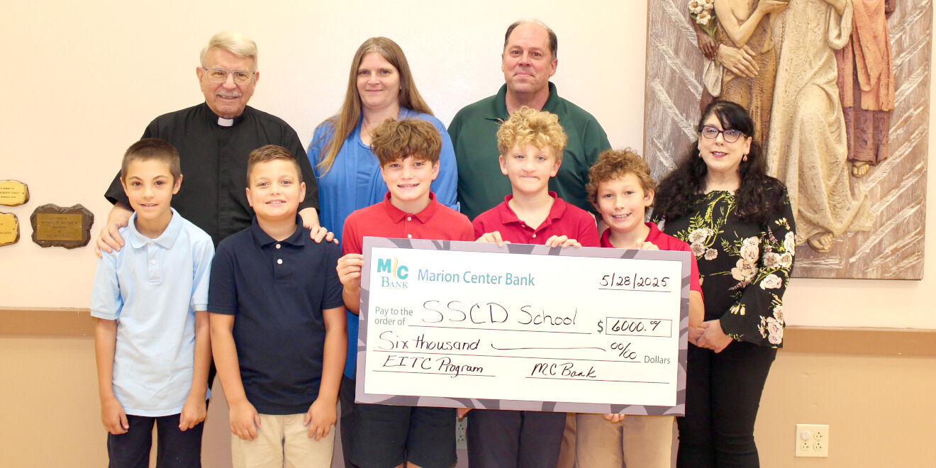 Marion Center Bank makes donation to SS.C.D | News | punxsutawneyspirit.com