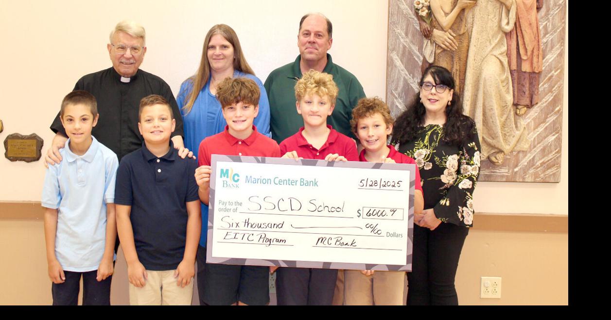 Marion Center Bank makes donation to SS.C.D | News | punxsutawneyspirit.com