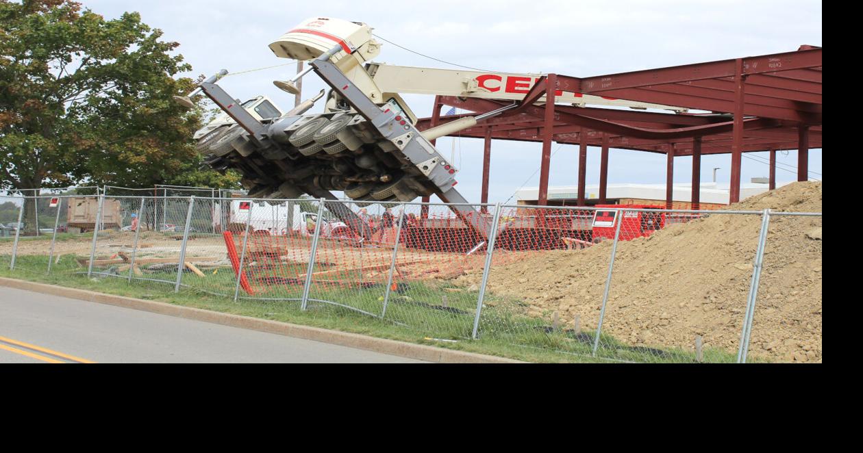 Crane tips over at Punxsy Hospital construction site | News ...