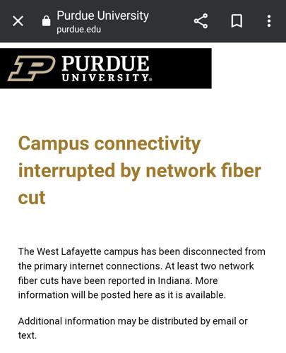 WL campus experiencing network failure | Campus | purdueexponent.org