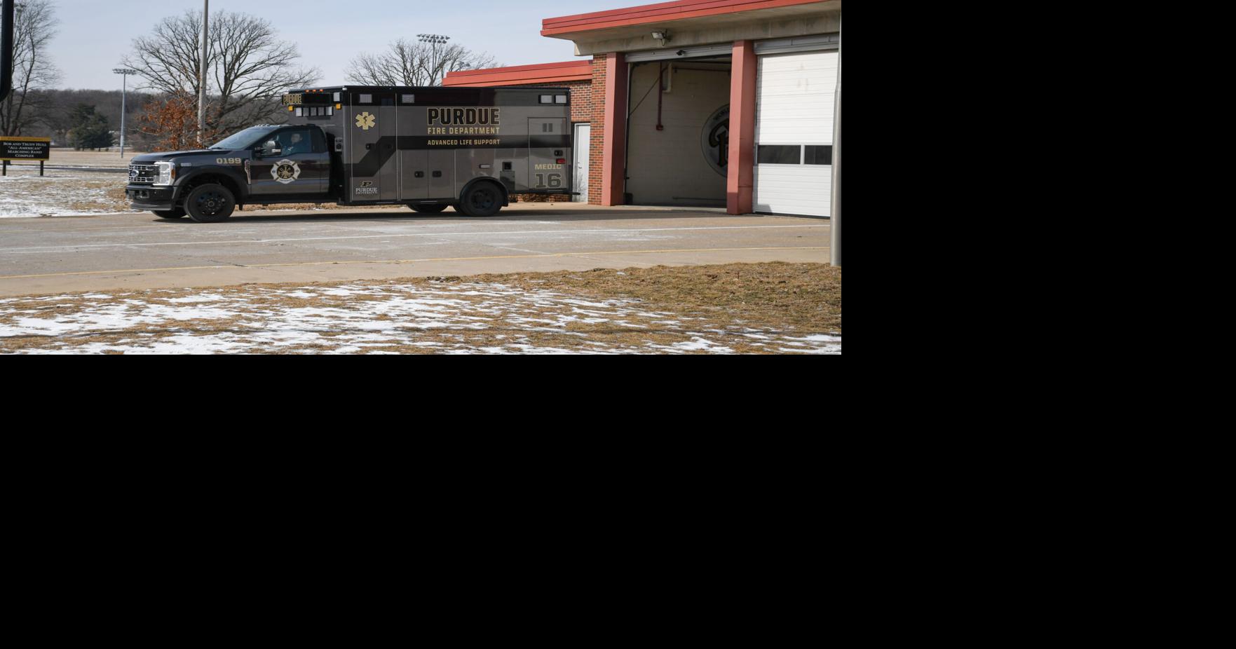 Purdue Fire Department unveils black and gold ambulance | Campus ...