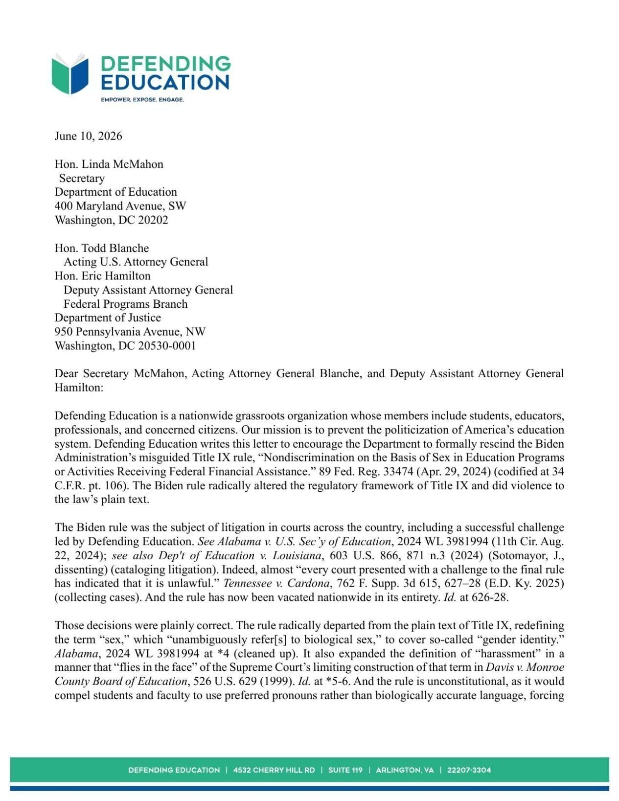 Watchdog urges feds to rescind Biden’s Title IX rule | National ...
