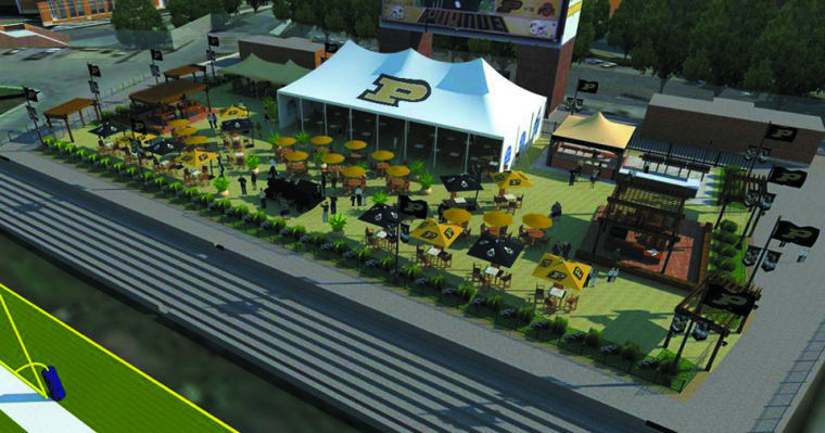 Purdue football: South end zone patio nears completion | Sports ...