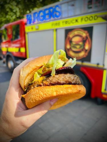 Entrepreneurial friends open burger business in working fire engine ...
