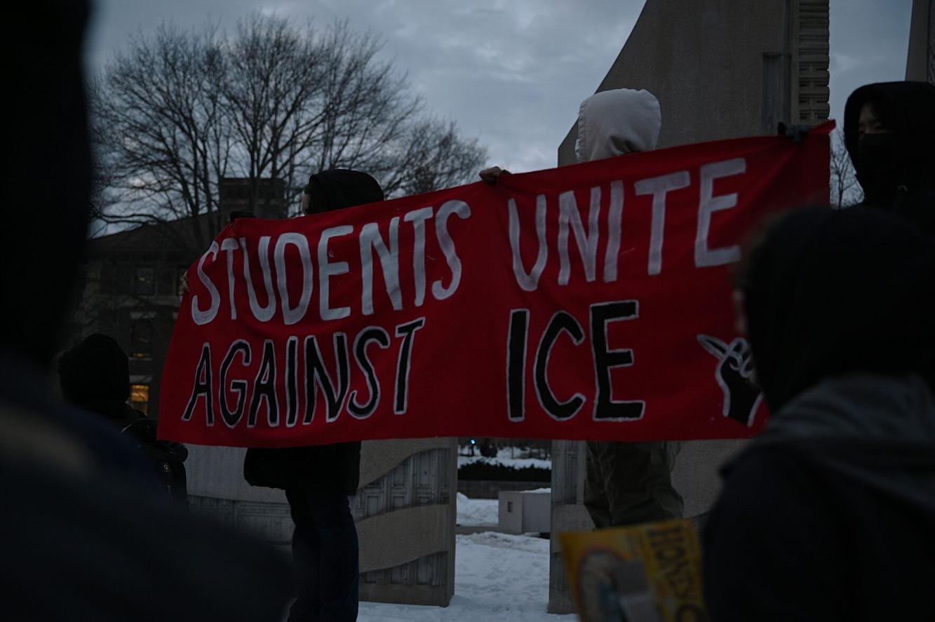 Photo gallery: 2/5/26 Campus ice protest | Multimedia | purdueexponent.org