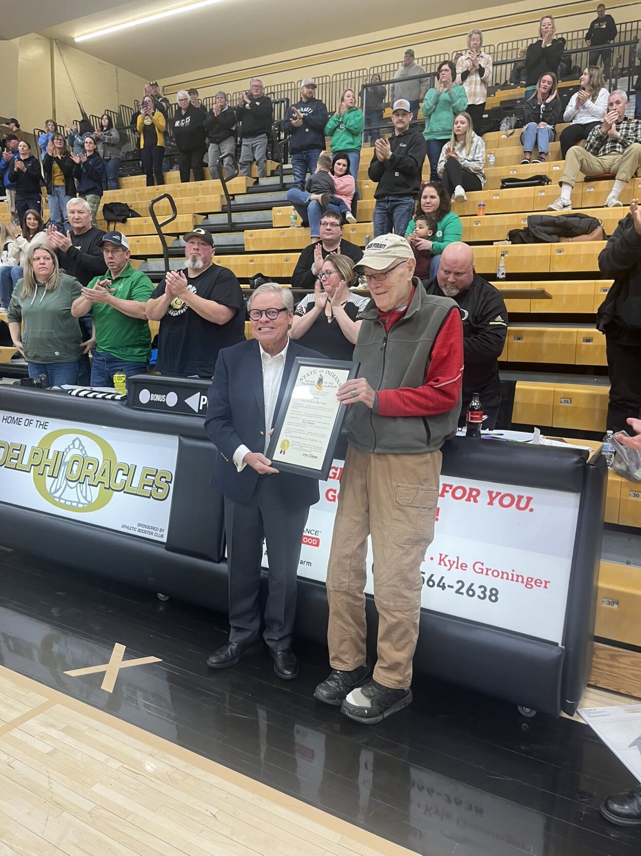 Senator Alting awards Sagamore of the Wabash to Jerry Hoover | General ...