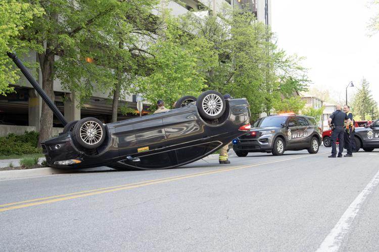 Car flips over in single-vehicle crash | Campus | purdueexponent.org