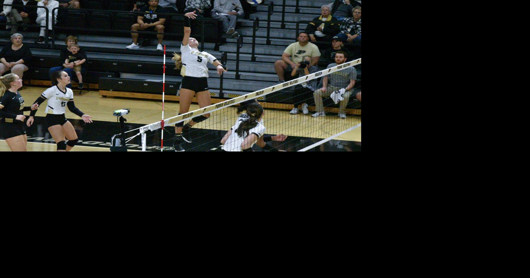 No. 5 Purdue volleyball rolls past Scarlet Knights 3-0 | Volleyball ...