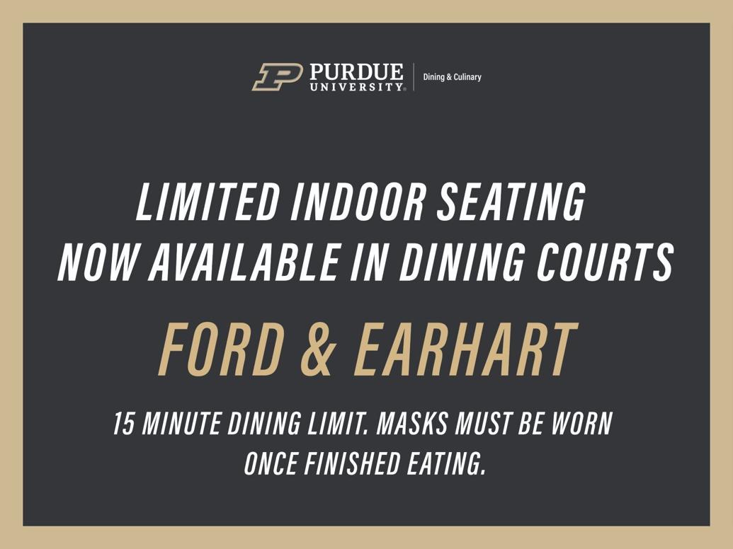 Indoor seating available in select dining courts | Campus ...
