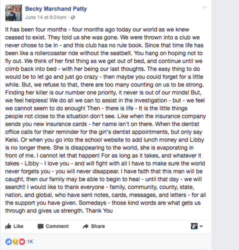 Grandmother of 1 of 2 slain Delphi girls posts emotional message | City ...