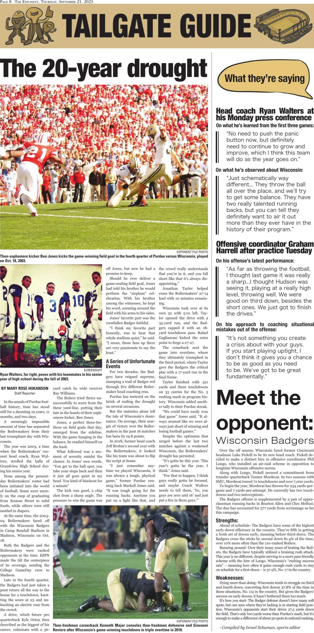 Tailgate Guide September 21, 2023 | | purdueexponent.org