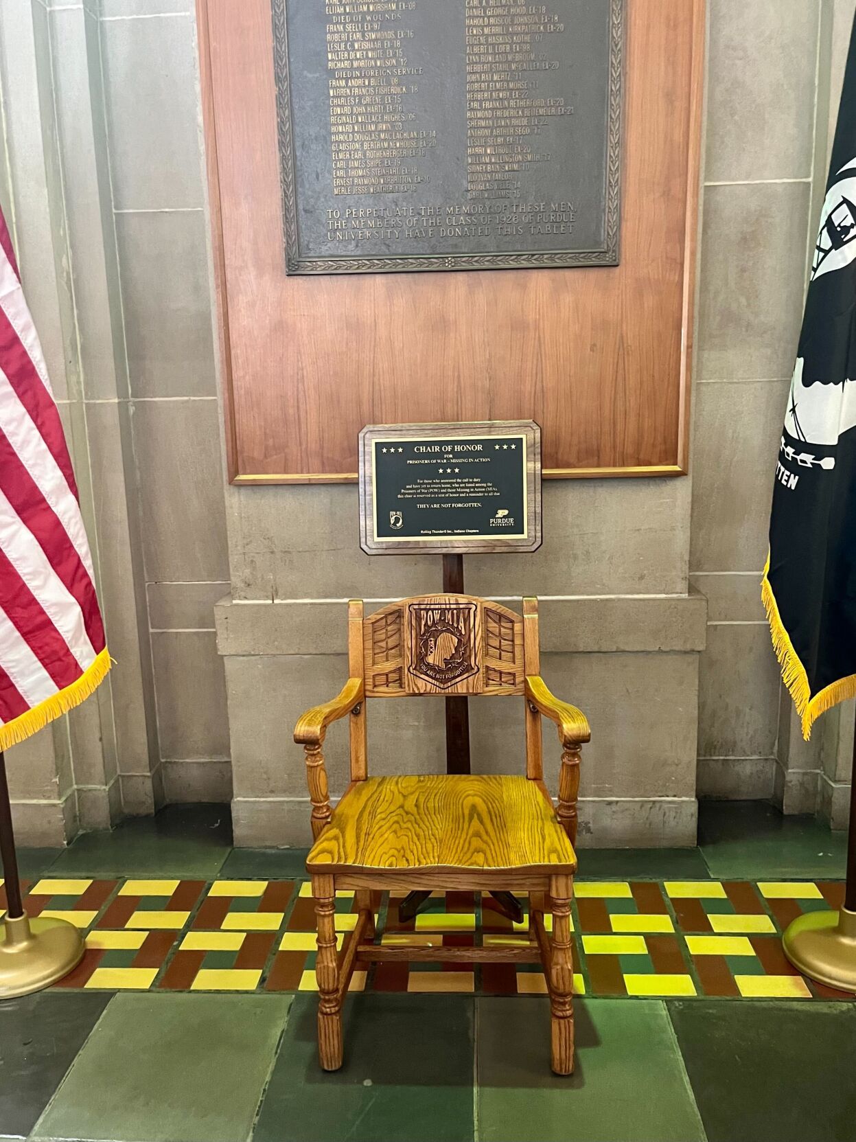Rolling Thunder presents chair of honor in memory of POWs and MIAs ...