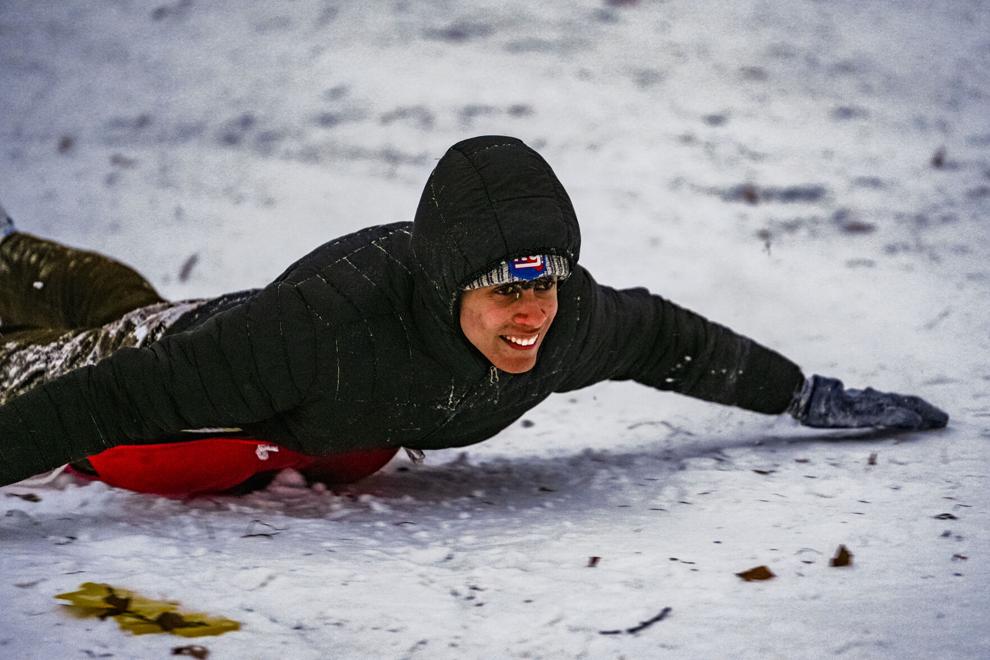 Photo gallery: Students sled fresh snow on Slayter | Campus ...