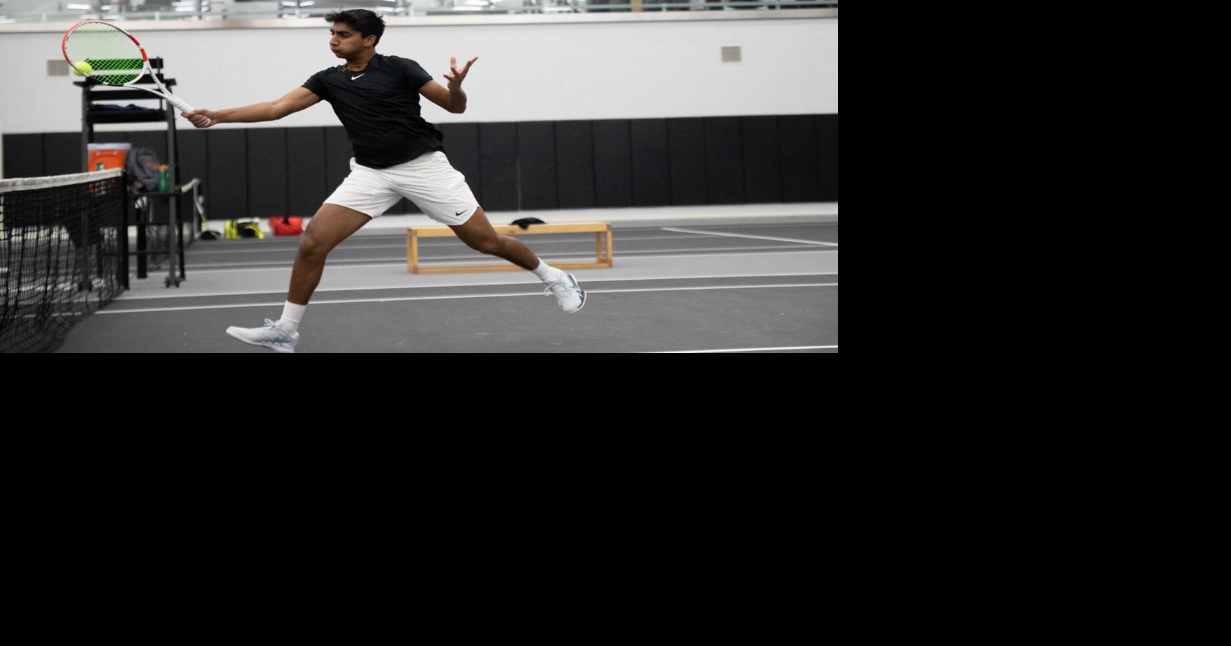 1/15/24 Dayton, Soham Purohit hits ball | Campus | purdueexponent.org