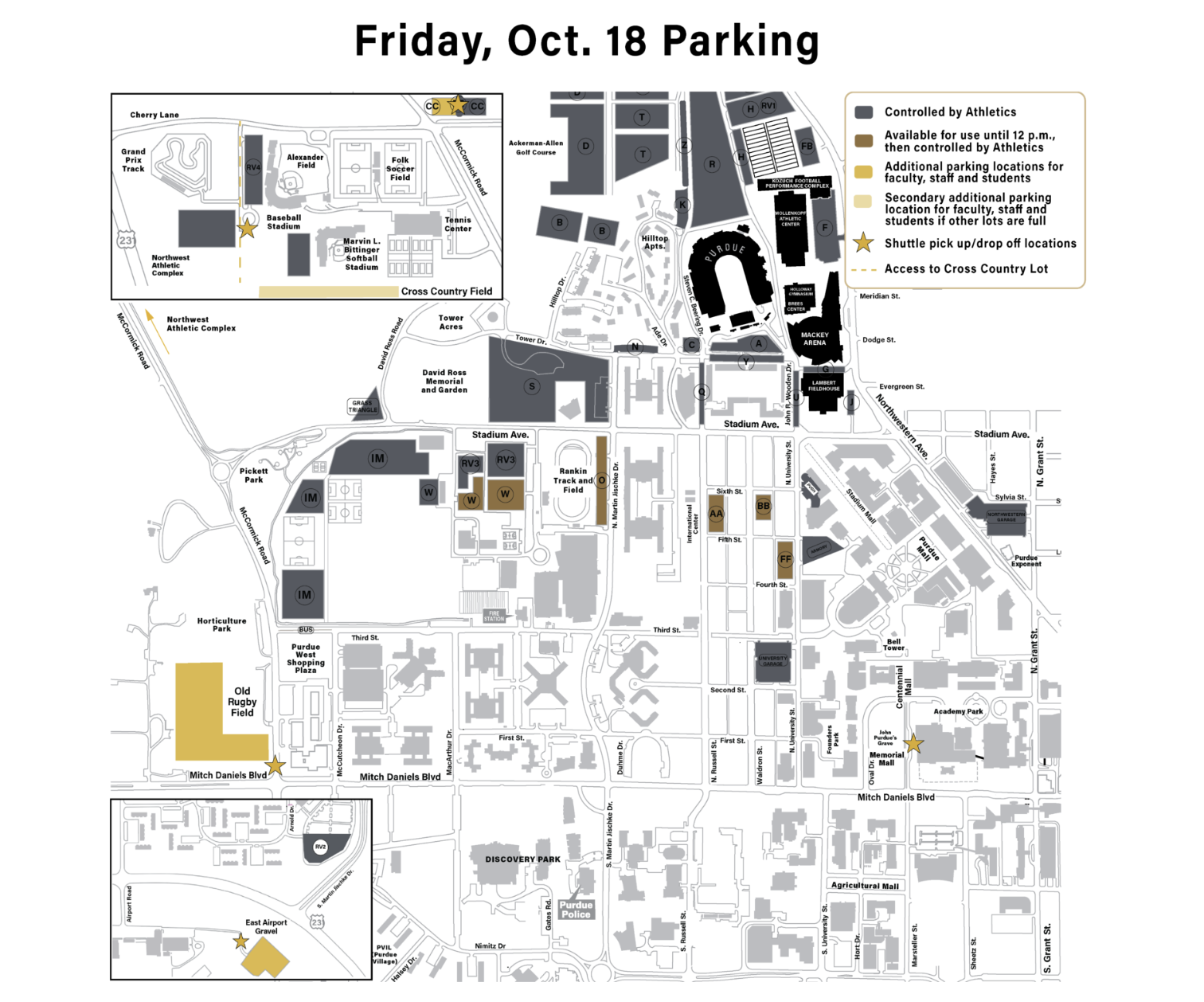Parking information released for Friday’s football game | Campus ...