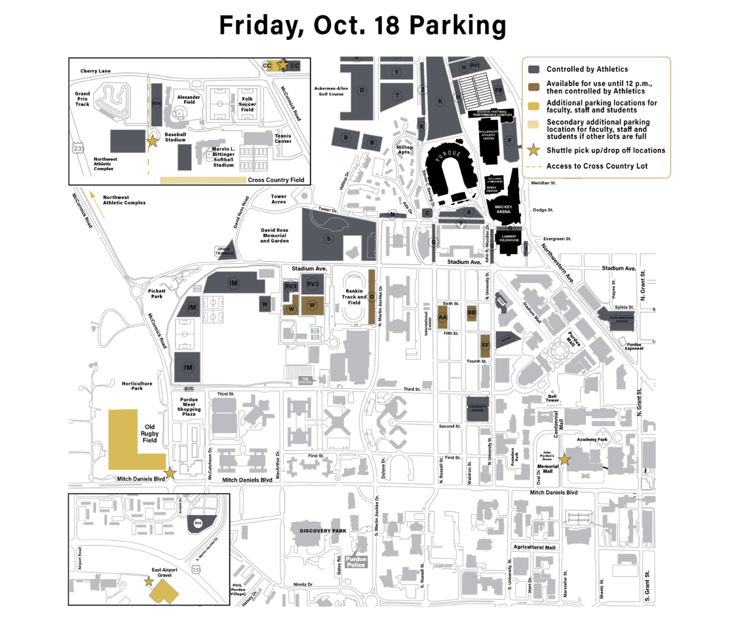 Parking information released for Friday’s football game | Campus ...