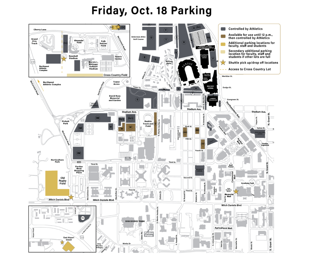 Parking information released for Friday’s football game | Campus ...