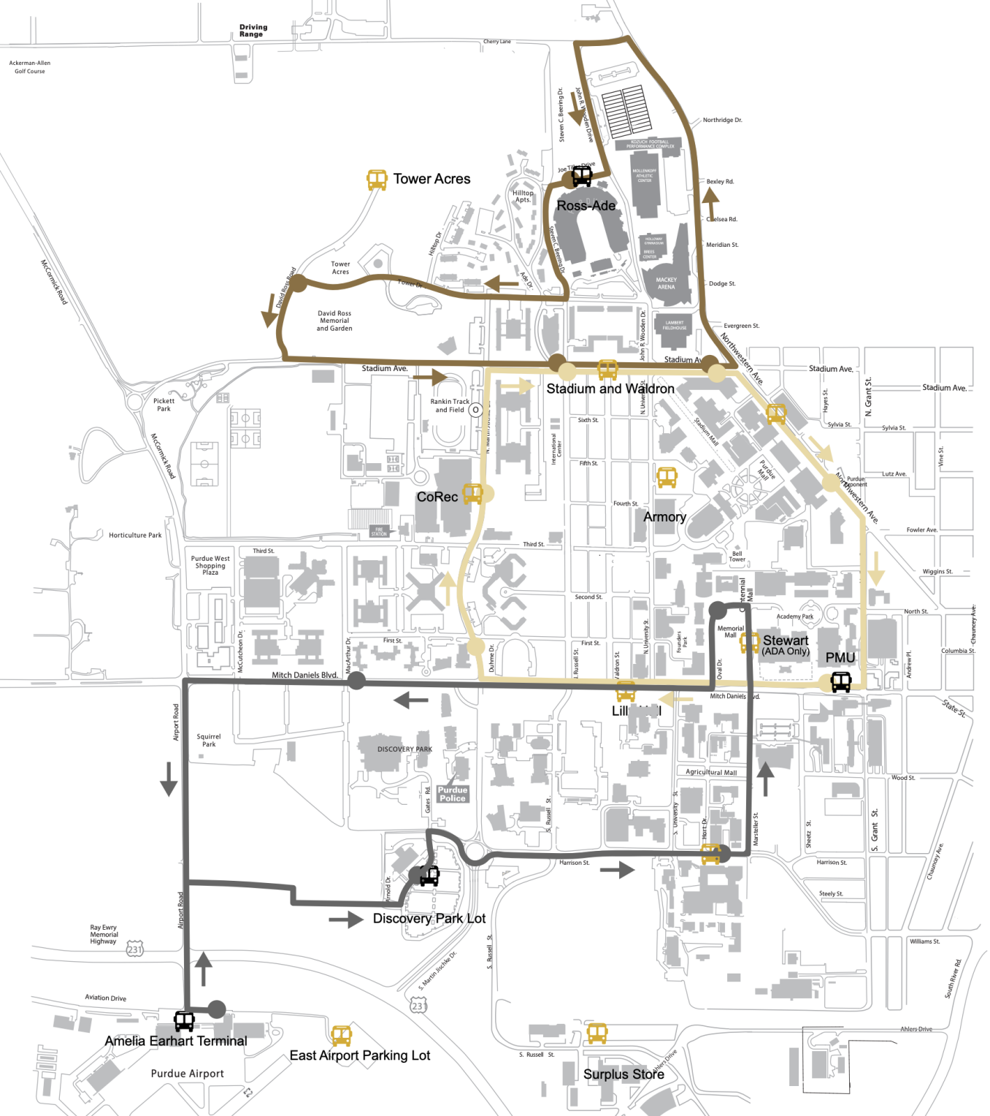 3 new bus routes across Purdue introduced by SP+ | Campus ...