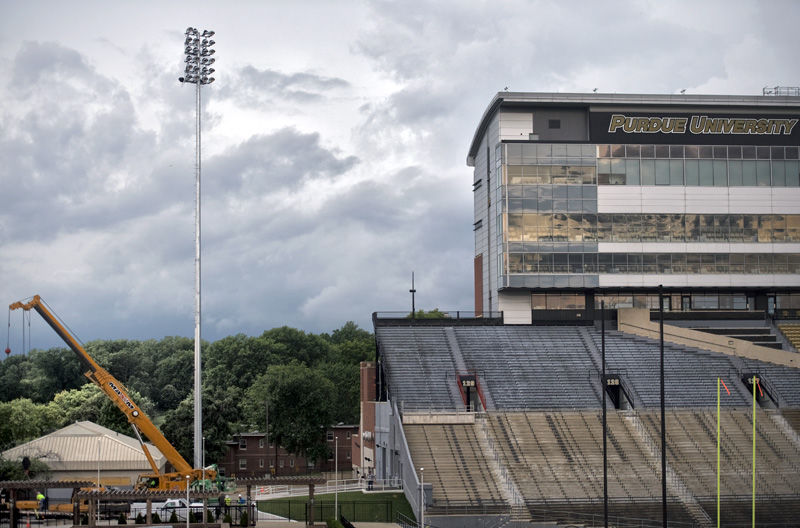 6/30/17 Ross-Ade Stadium Lighting Installation | Gallery ...
