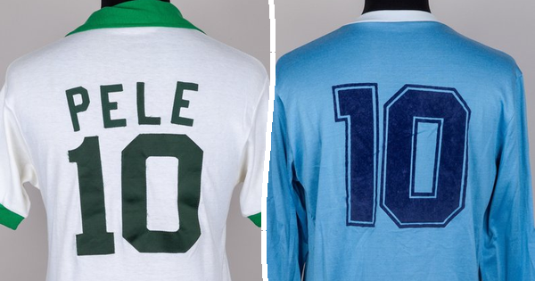 Shirts worn by World Cup legends Pelé and Maradona for sale | National ...
