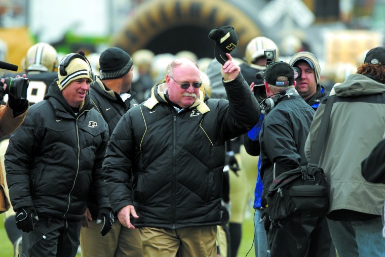 Former Purdue coach Tiller returns to campus as TV analyst | Football ...