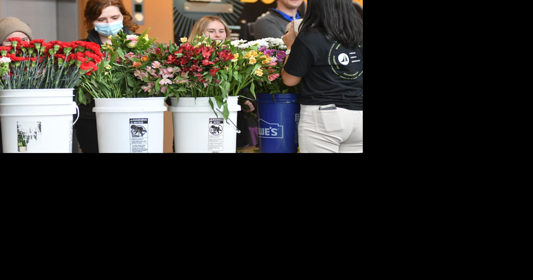 3/11/22 Make your own bouquet event, Buckets of flowers | Campus ...