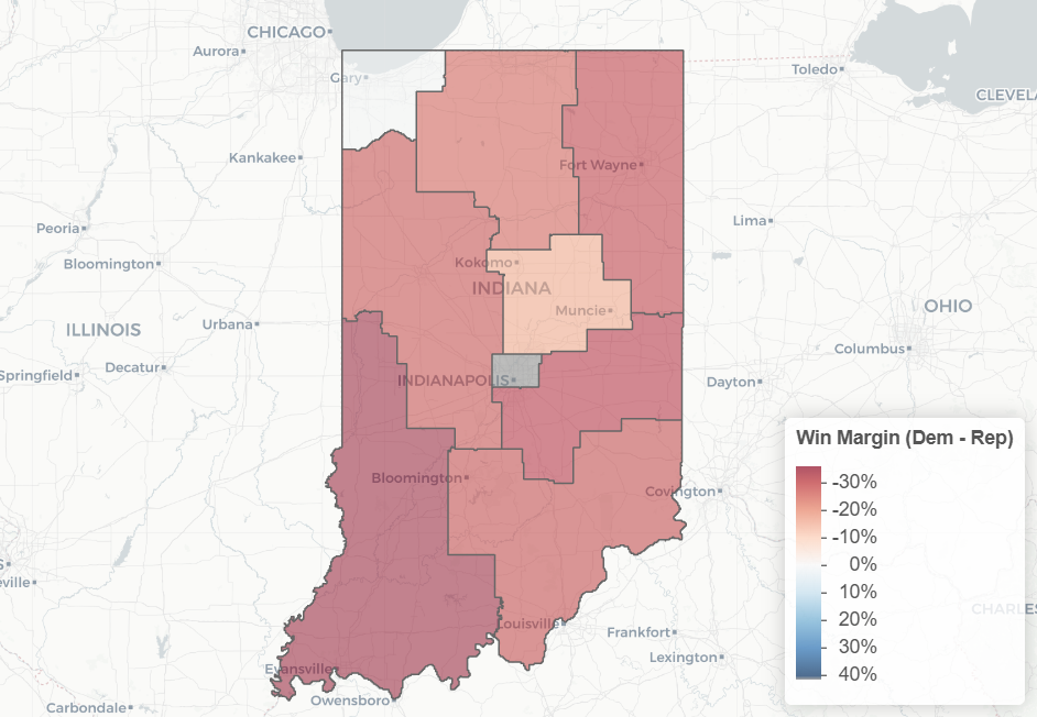 Indiana GOP proposes redistricting maps, Purdue split in 2 | Politics ...