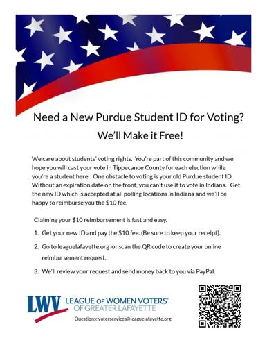League of Women Voters and Purdue assist student voting | Campus ...