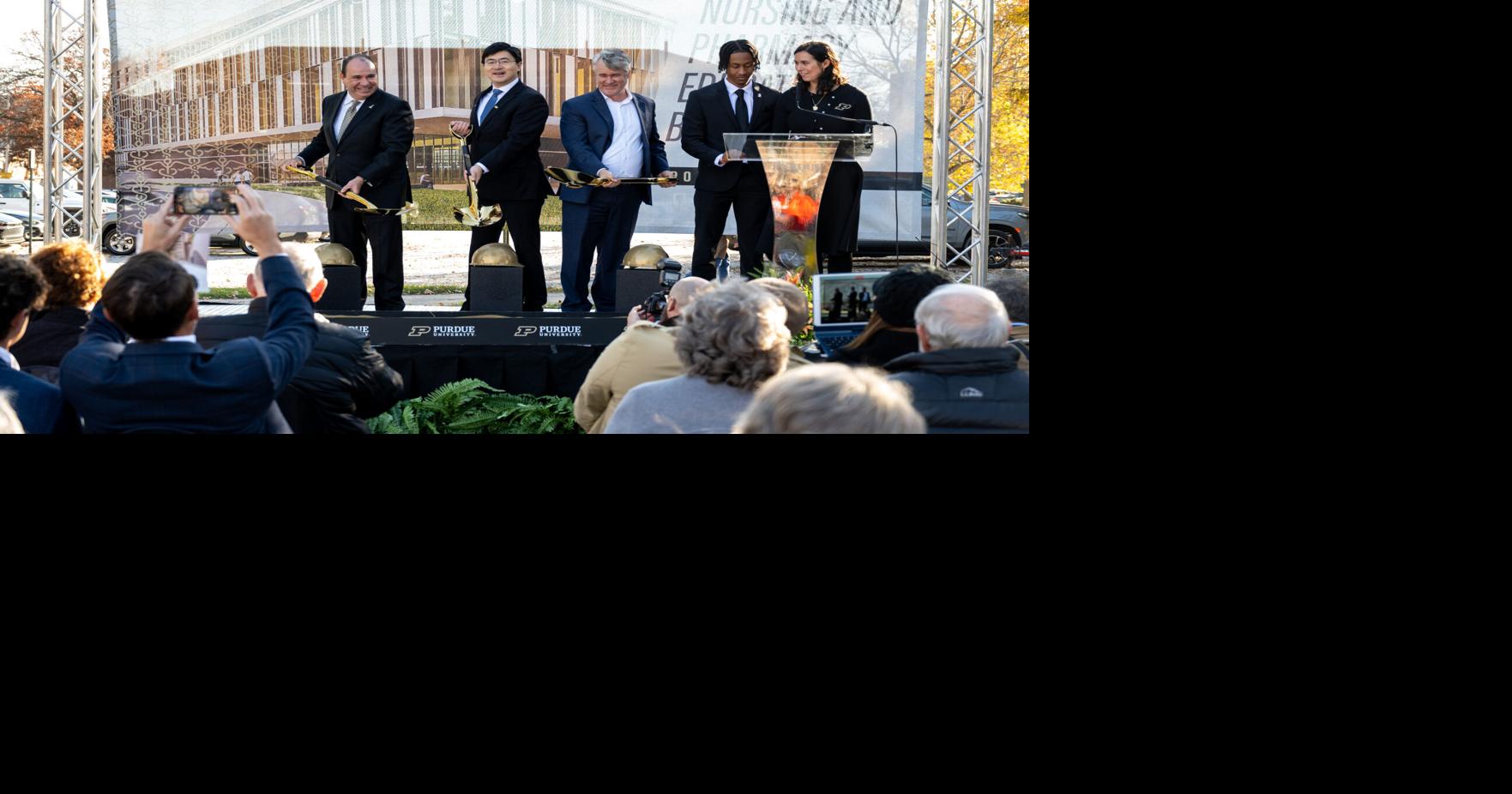 11/10/2023 Eric Barker, Mung Chiang and Aaron Bowman pose with their ...
