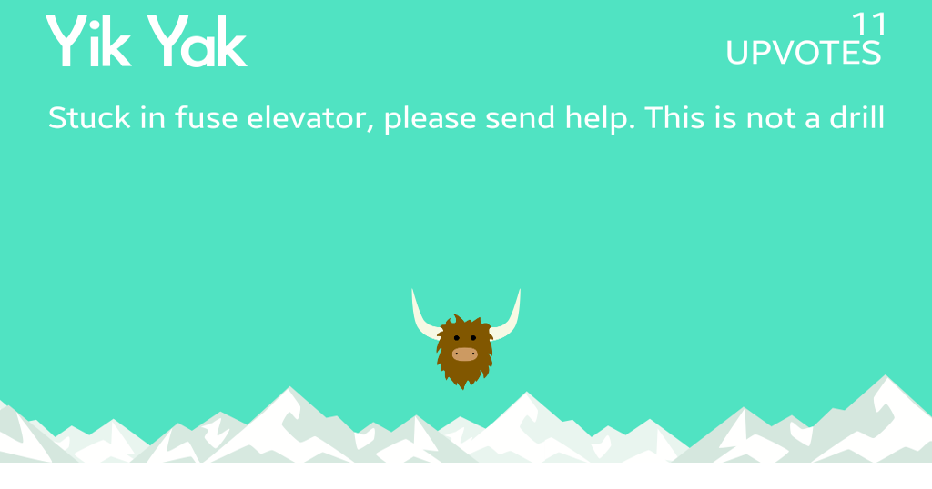 Yik Yak post cries for help from Fuse elevator | Campus ...