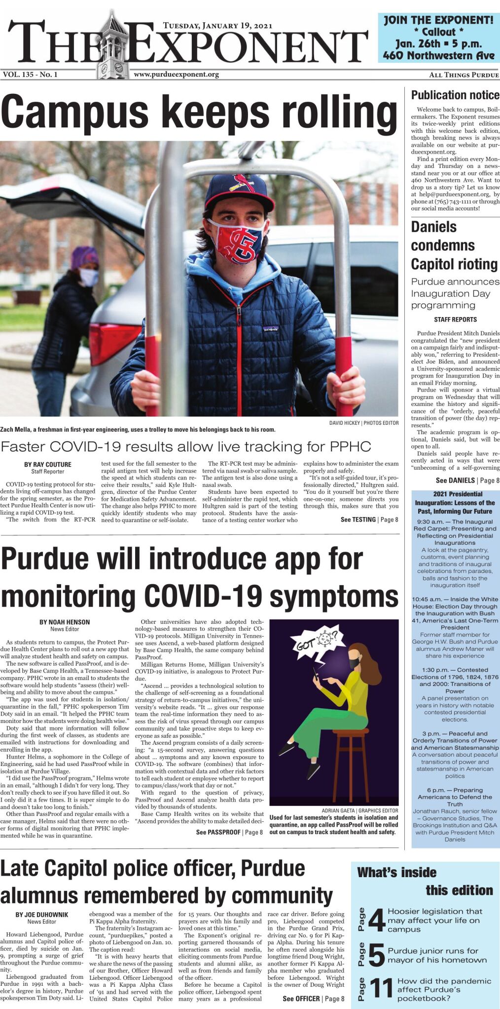 Welcome Back Spring 2021 | Campus | purdueexponent.org