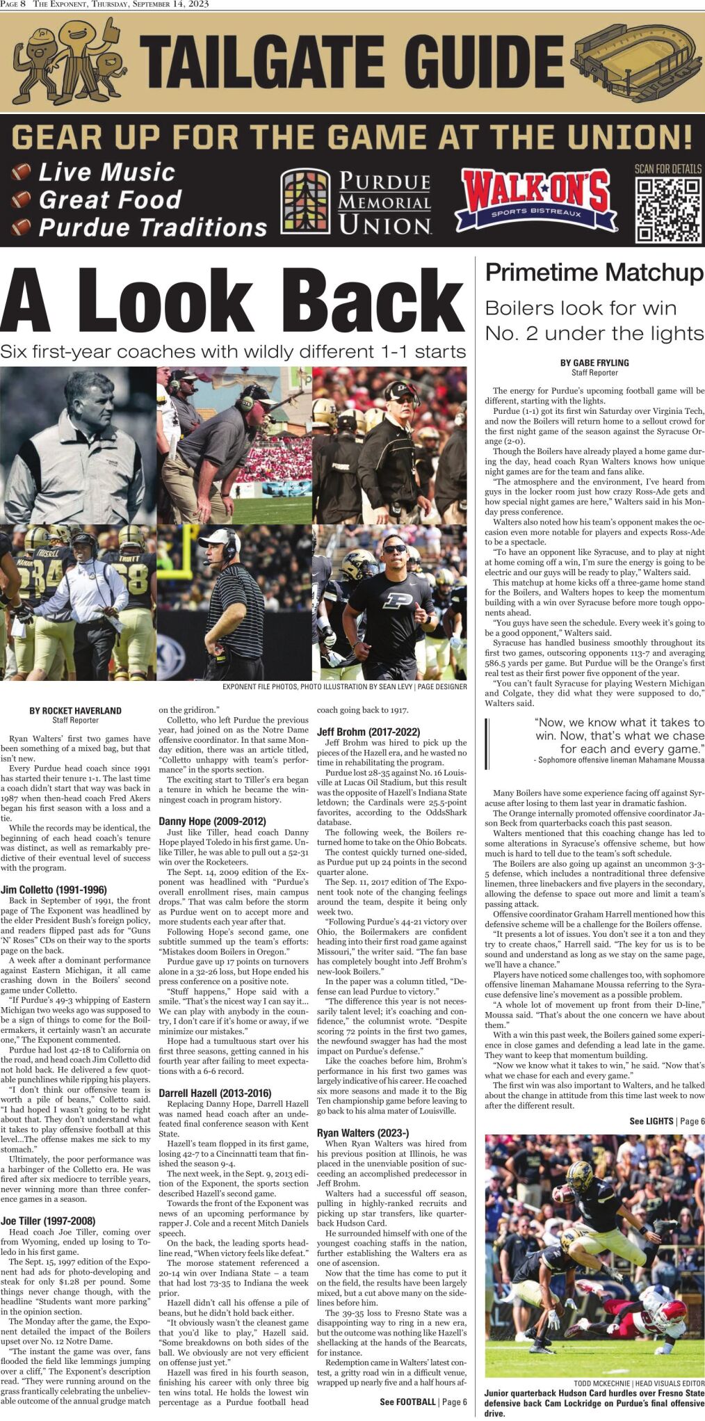 Tailgate Guide September 14, 2023 | | purdueexponent.org