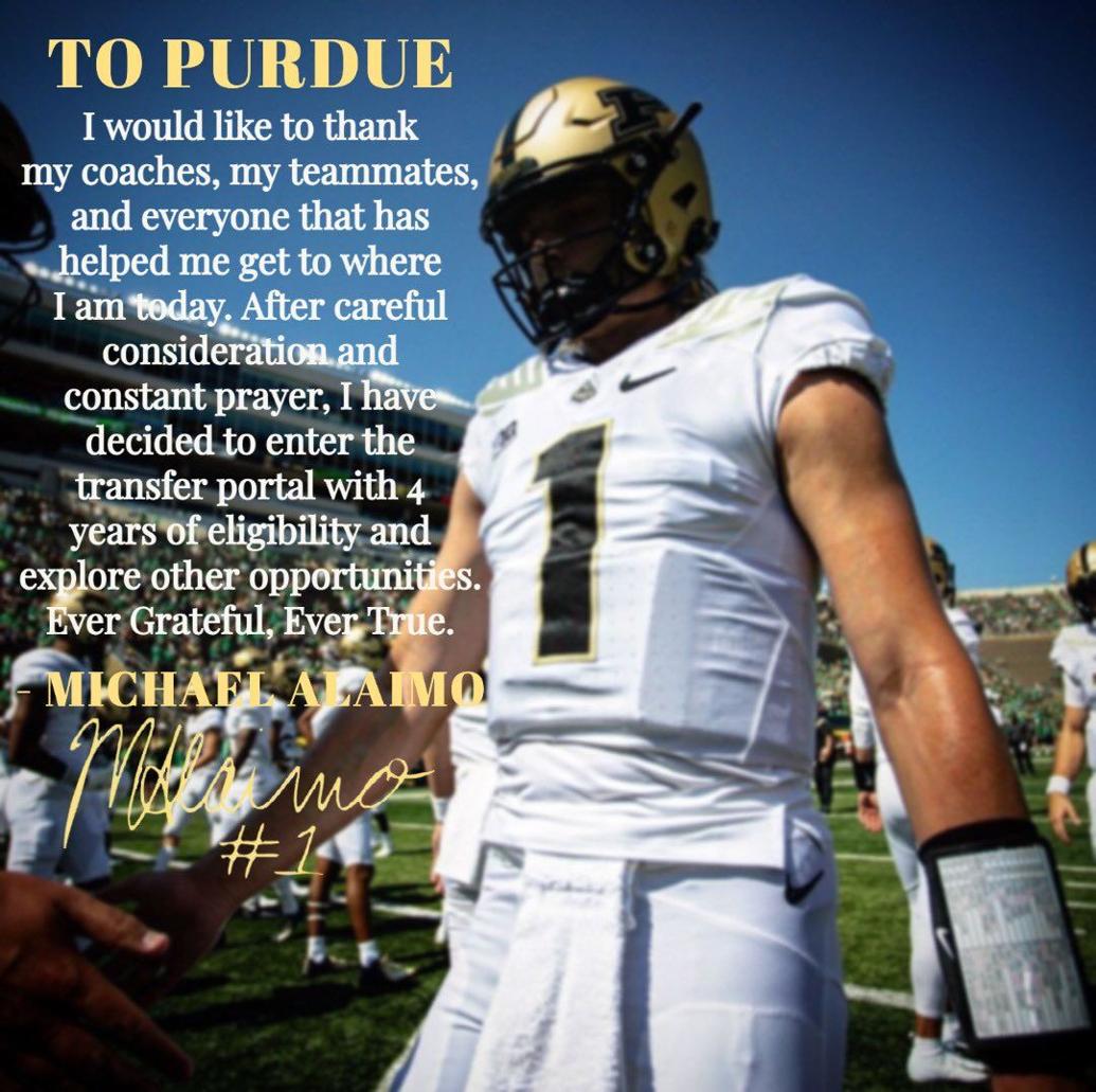 Purdue Football: Michael Alaimo enters transfer portal | Football ...