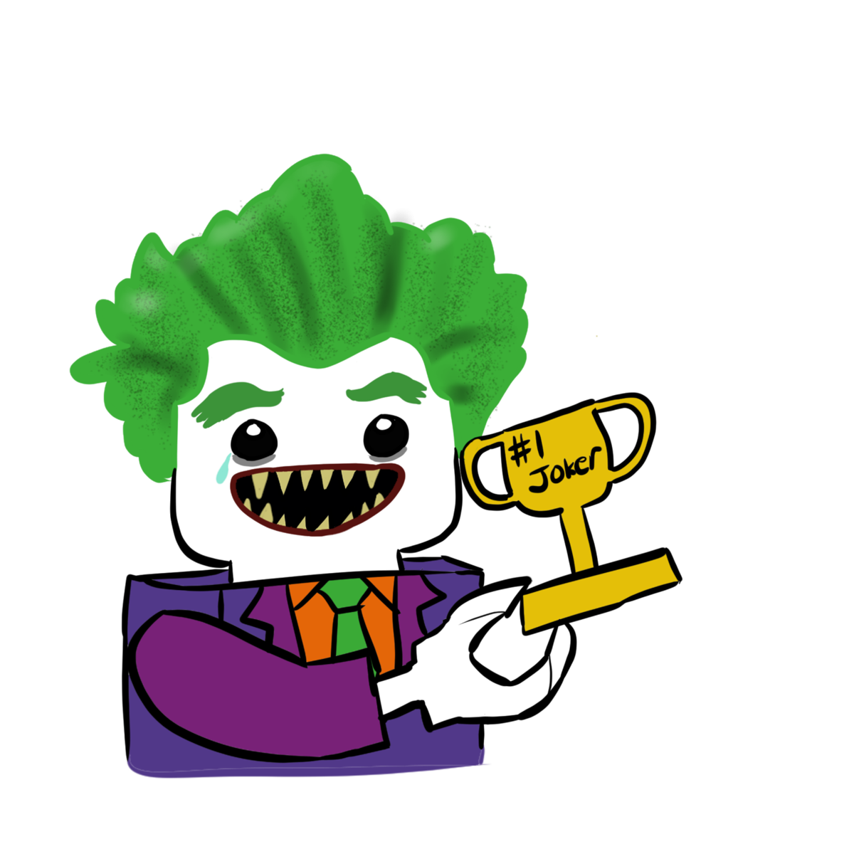 how to draw joker from the lego batman movie