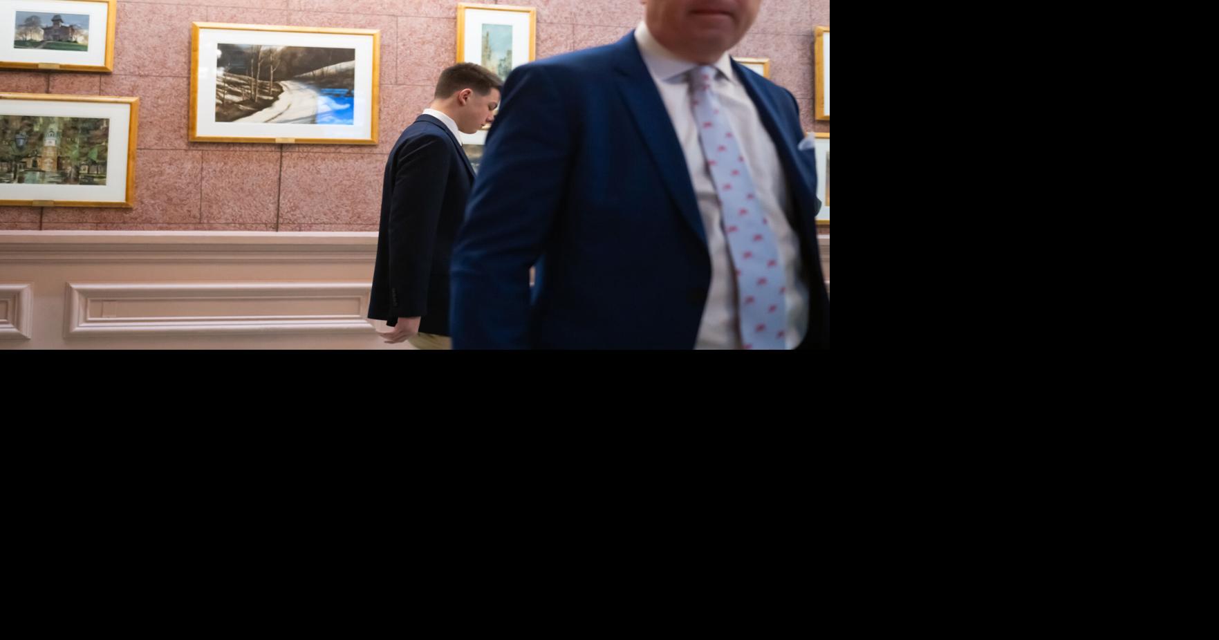 2/16/24 Riley Reese hearing, Riley Reese walks through courthouse ...