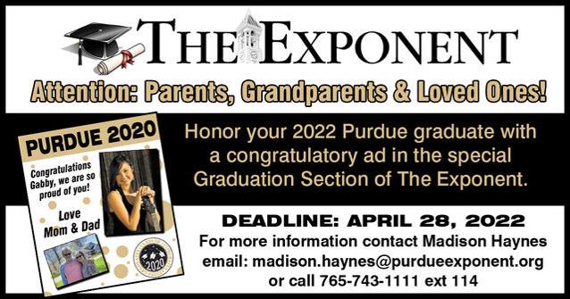 Honor your Purdue grad in a special Exponent Graduation Edition ...