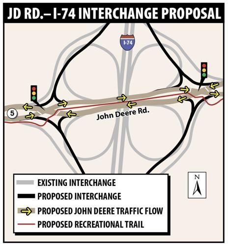 New I-74/John Deere Road-Interstate interchange proposed
