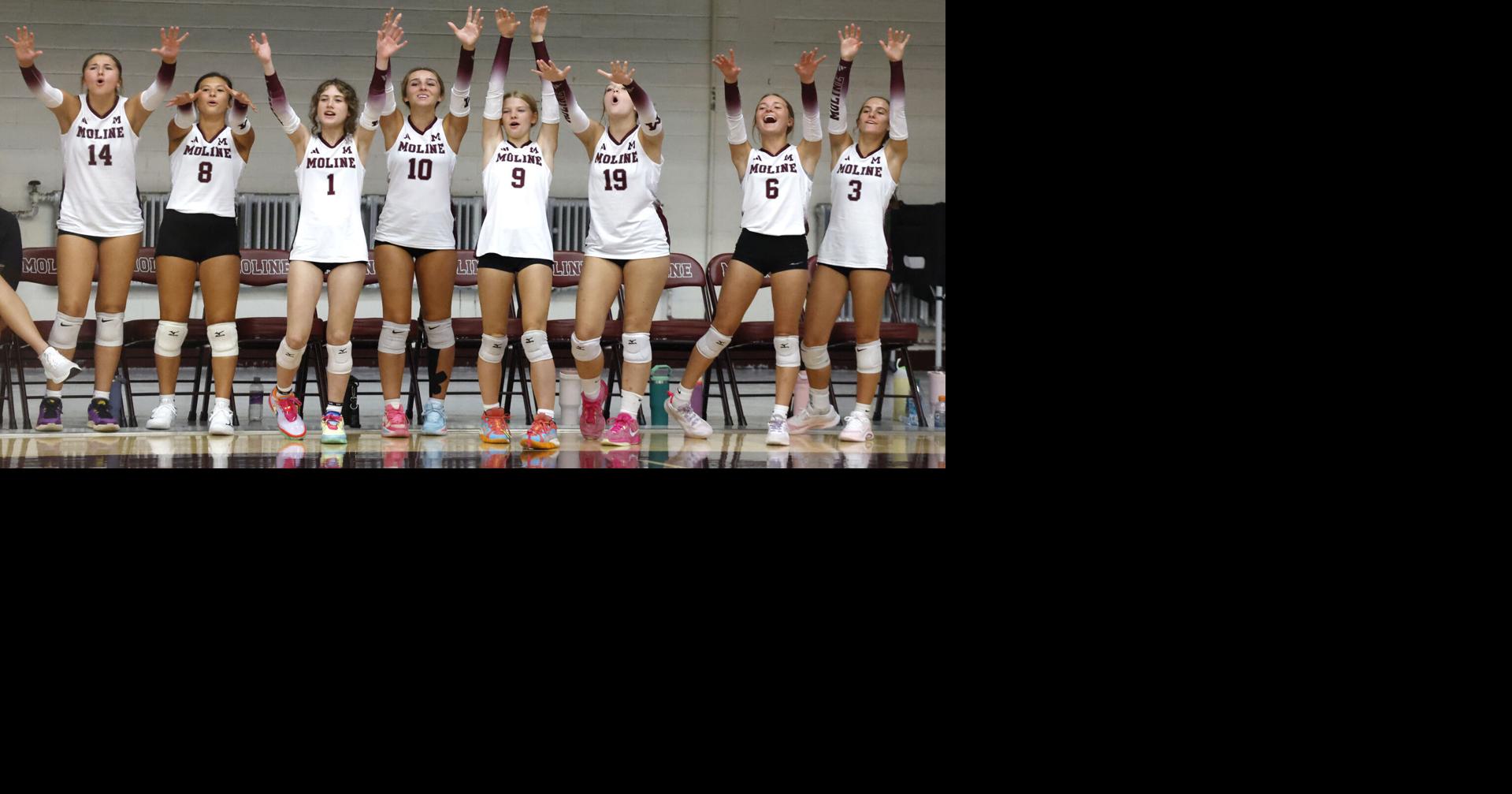 Plenty of celebrating in Moline's volleyball win over UTHS
