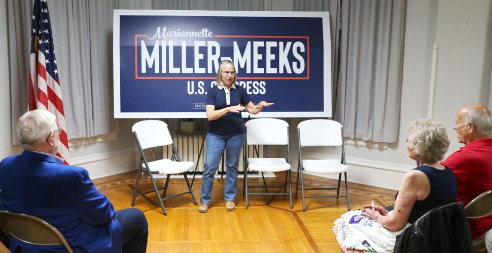 Bohannan, Miller-Meeks trade barbs at Saturday events