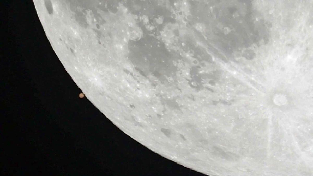 An occultation of Mars happens on Monday