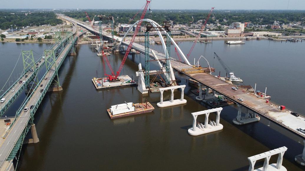 PHOTOS: Progress on the new Interstate 74 bridge between Bettendorf and Moline