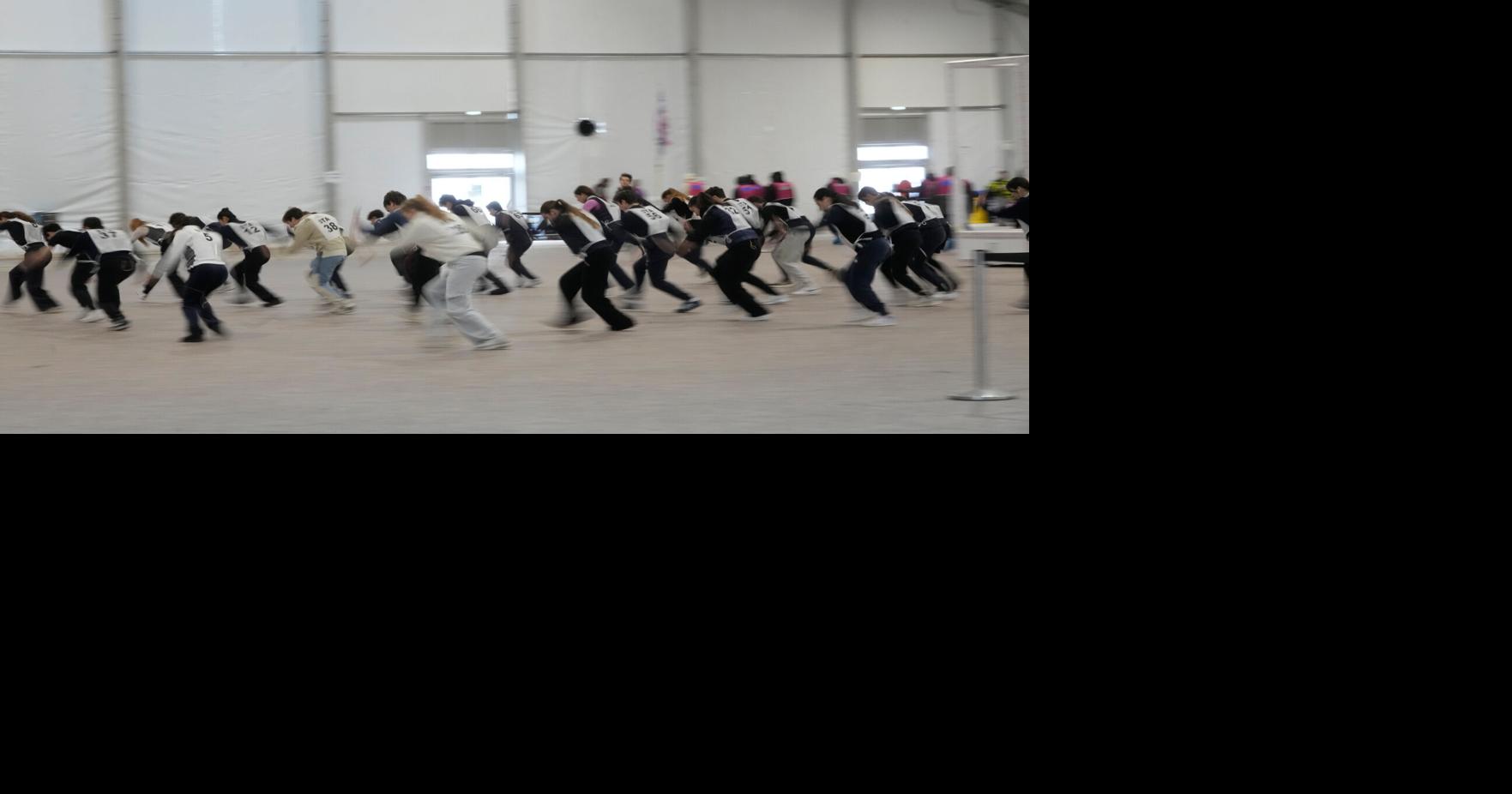 Volunteers rehearse for Milan Cortina Olympic opening