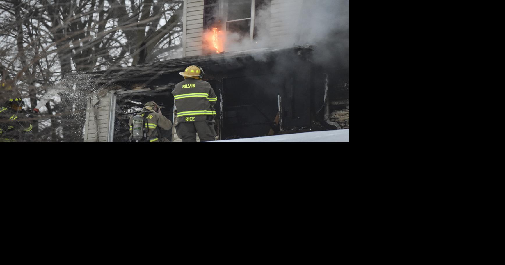 Fire from rodent smoke bomb damages house