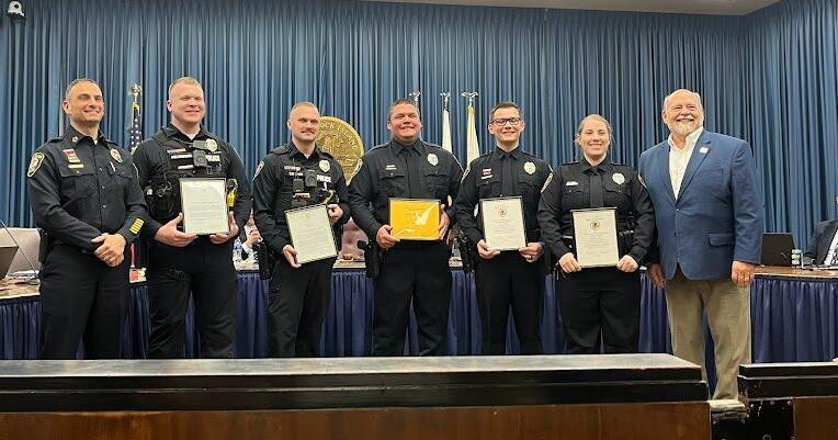 Rock Island Police Officers receive service awards